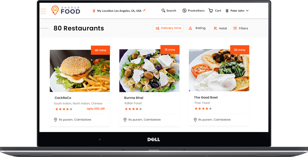 Restaurant online ordering system | Web ordering software | Shopurfood