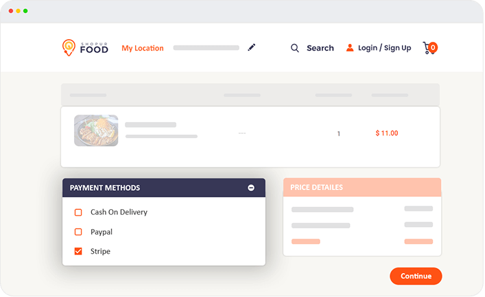 Restaurant online ordering system - Shopurfood